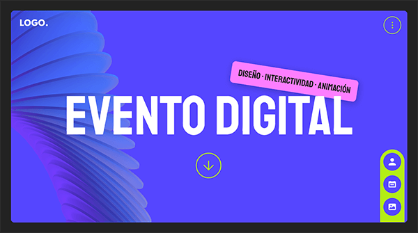 Microsite programación evento móvil | Plantillas de Genially